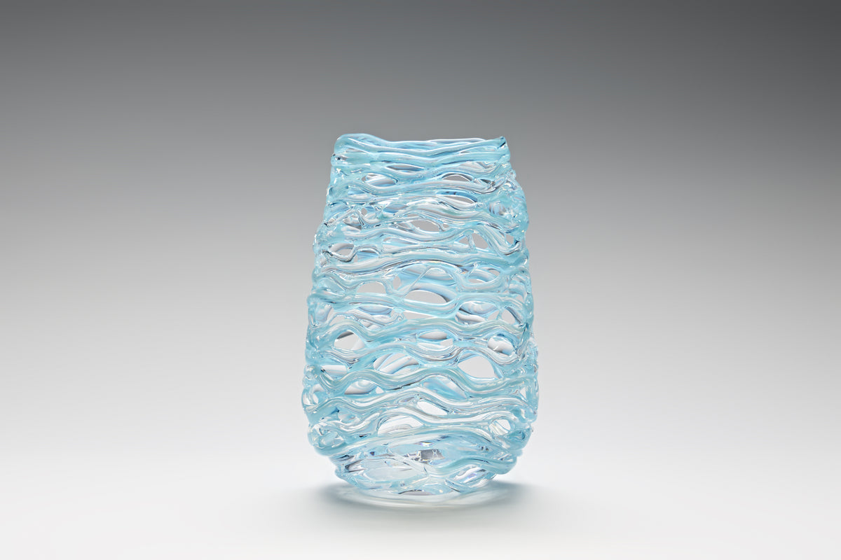 Ice Basket Tall Blue – London Glassblowing
